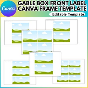 Gabel Box Template, Canva Gabel Box Template, Square Canva Frame, Canva ...