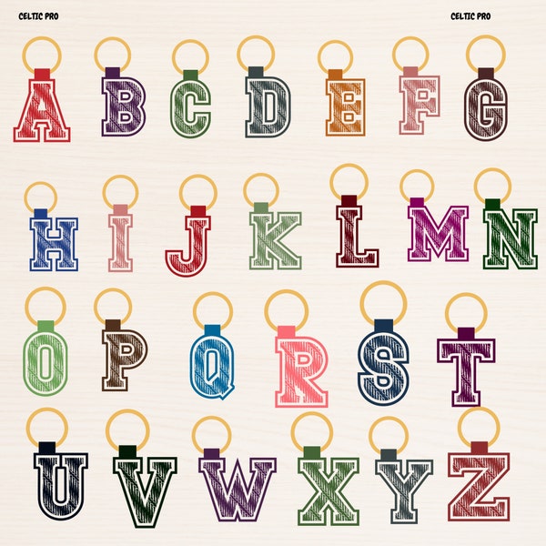 Alphabet Keychain - Etsy