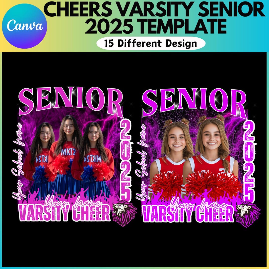 Cheersleading Varsity Canva Editable Template, Cheers Varsity 2025 ...