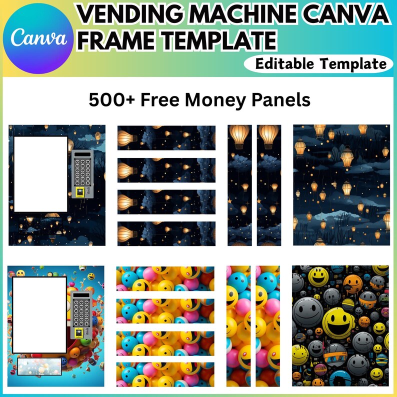 Vending Machine Canva Editable Template, Vending Business Canva ...