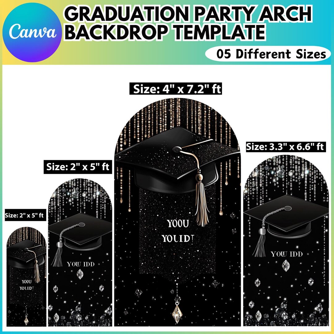 Congratulations Graduate Arch Canva Editable Class of 2025, Canva ...