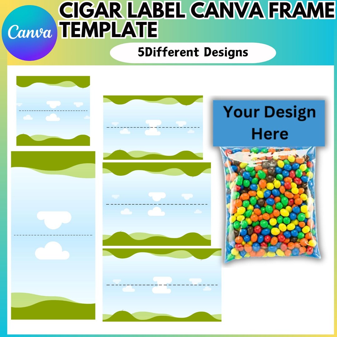 Cigar Label Canva Frame Editable Template, Canva Cigar Label Template ...