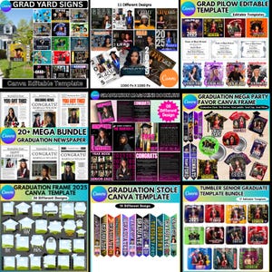 Graduation Mega Bundle Template, Grad Newspaper, Congrats Bootleg ...