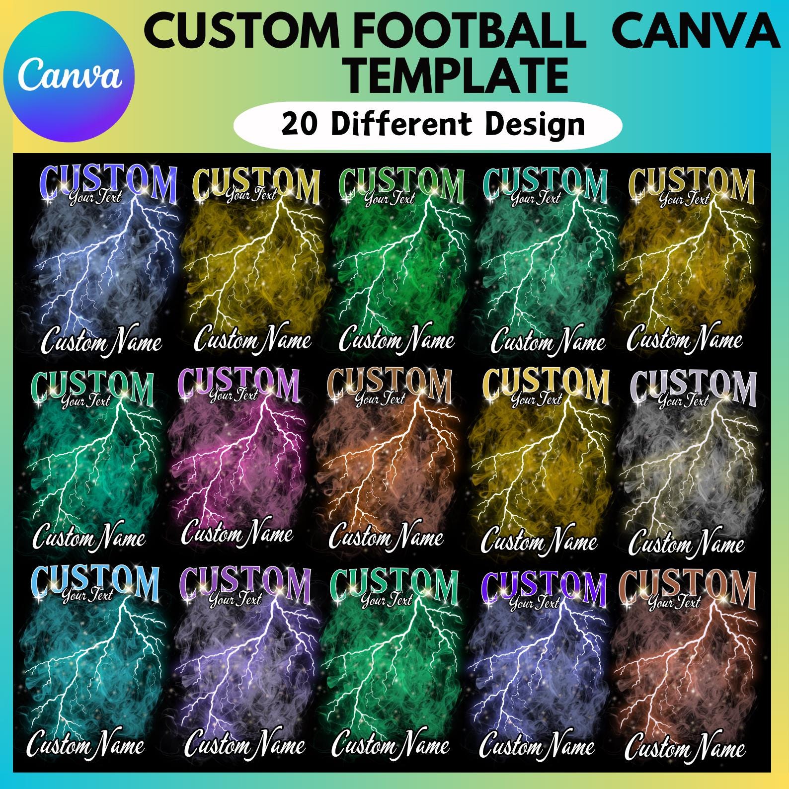 Football Mascot Shirt Editable Canva Template, Photo Collage Shirt ...