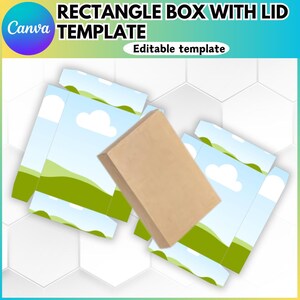 Rectangle Box With Lid Canva Editable Template, Rectangle Box Svg Png ...
