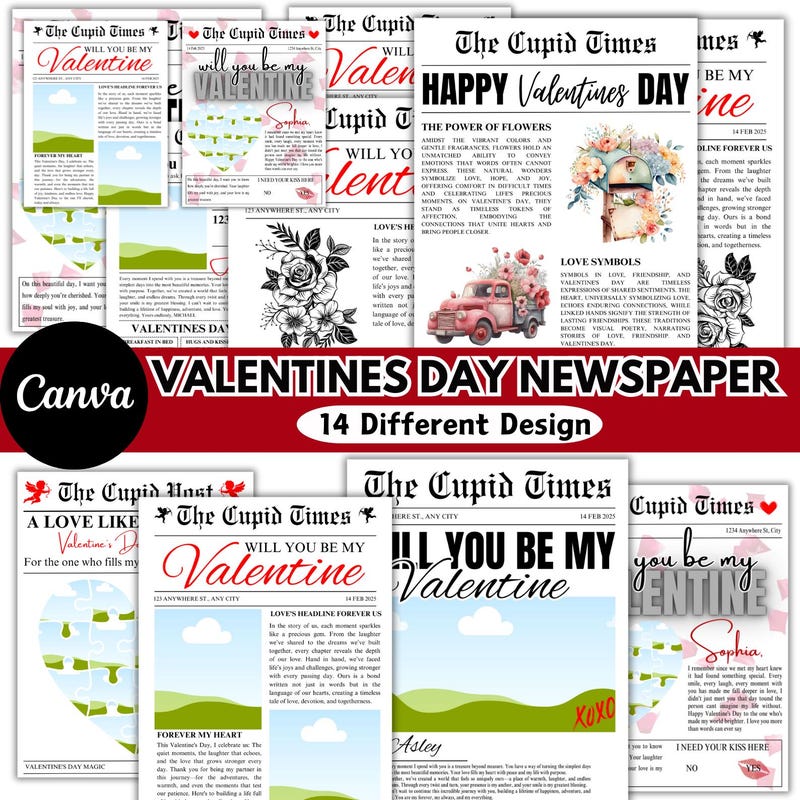 The Cupid Times Template - Etsy