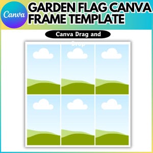 Garden Flag Canva Editable Template, Blank Garden Flag Template ...