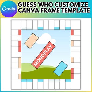 Monopoly Canva Editable Template, Blank Monopoly Board Template ...