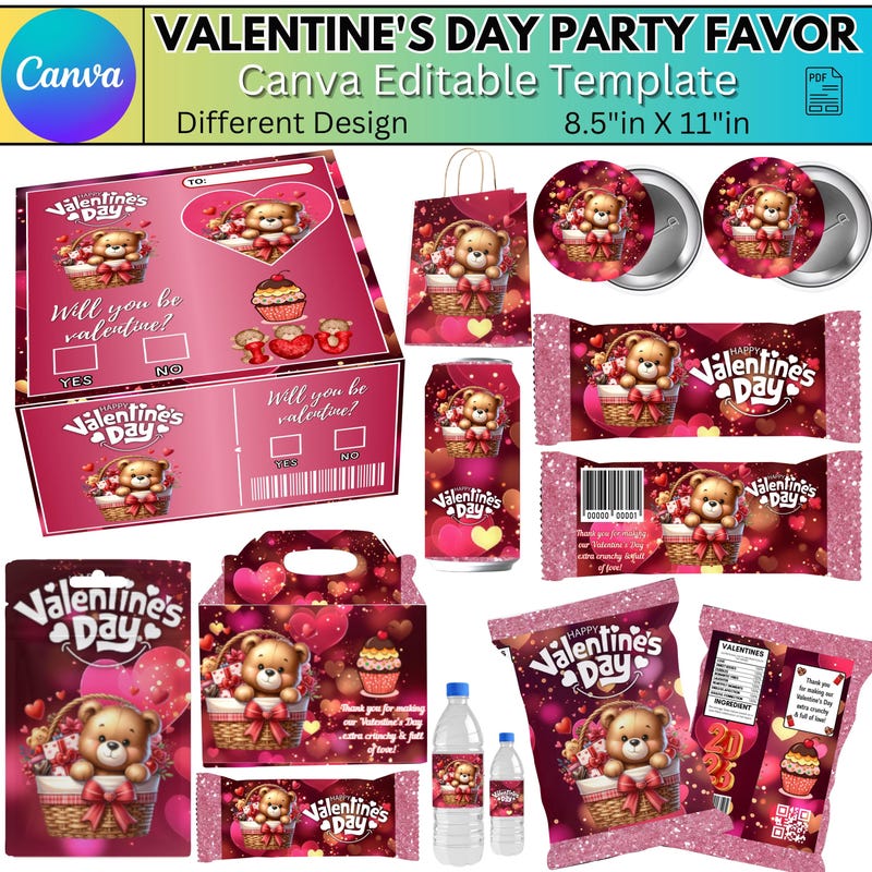 Valentine Juice Box - Etsy