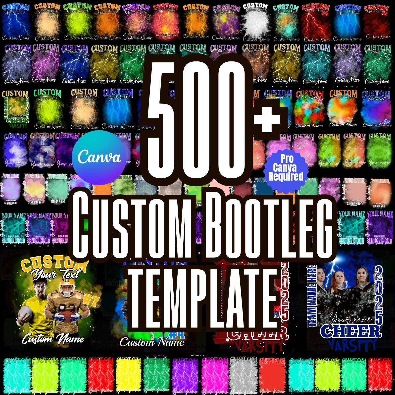 500+ Custom Bootleg Rap Tee Canva Editable Mega Bundle,custom Design ...