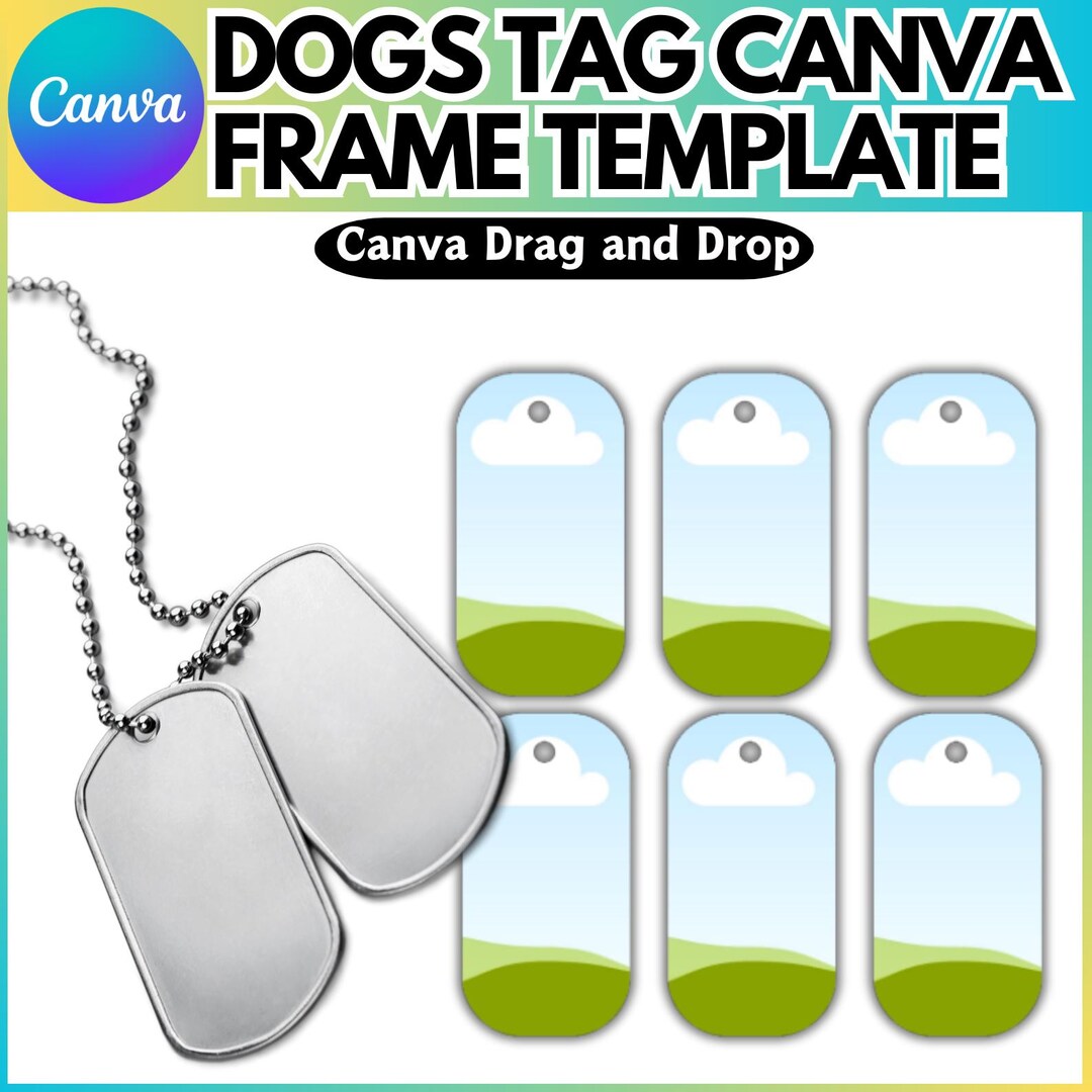 Dog Tag Label Template, Dog Tag Templates, Dog Tag Sublimation ...