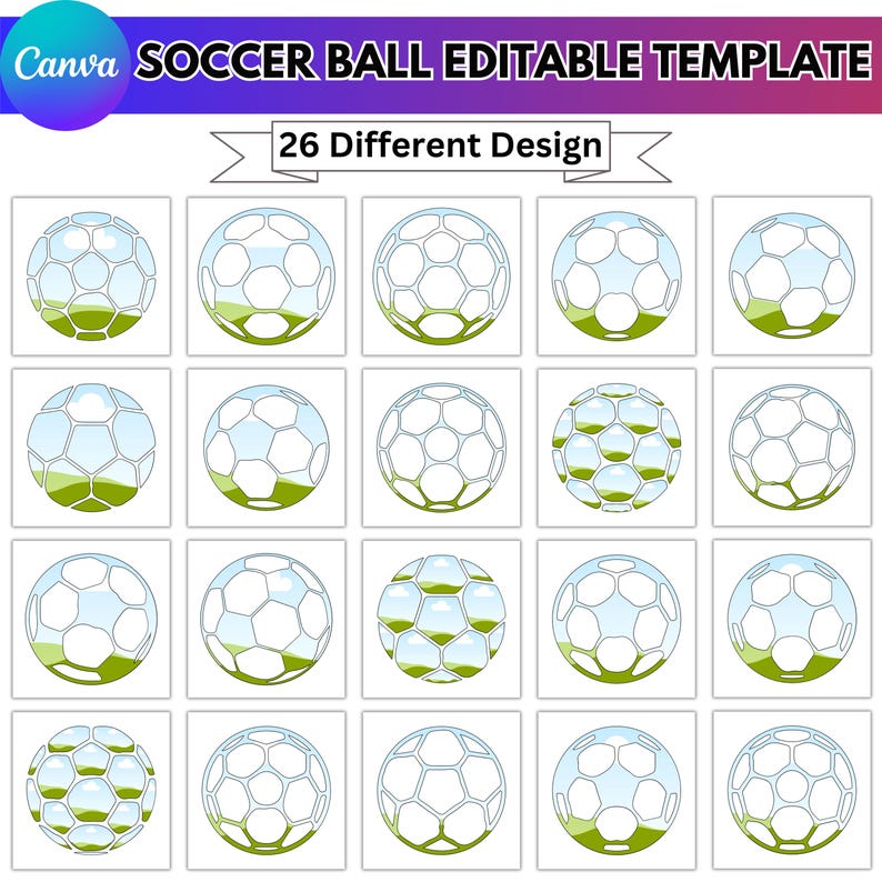 Soccer Panel Template, Soccer Ball Panel Blank, Custom Soccer Ball Wrap ...
