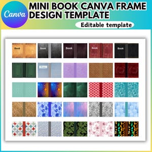 Mini Book Canva Frame Editable Template, Mini Book Design, Fill Your ...