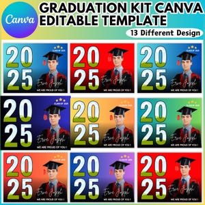 2025 Graduation Canva Editable Template Kit, Graduation Gift Designs ...