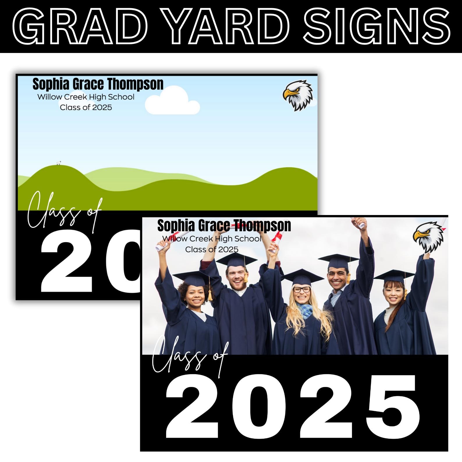 Graduation Yard Sign Canva Editable Templates, Congrats Grad Signs ...