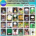 Composition Book Cover Mega Bundle, Canva Composition Notebook Design ...