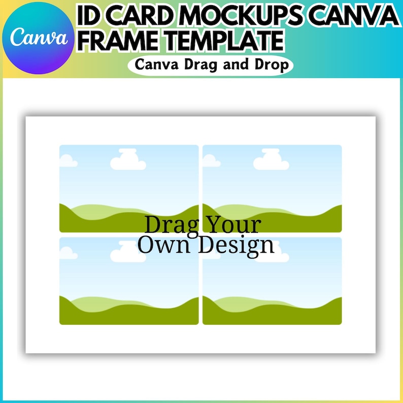 ID Badge Canva Editable Template, Id Badge Template, Custom Id Badge ...