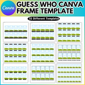 Custom Guess Who Canva Editable Template, Canva Guess Who Game, Guess ...