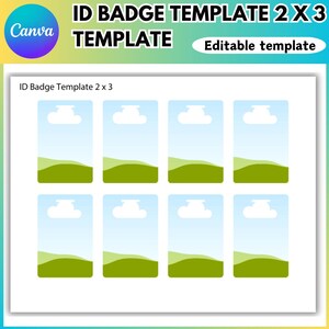 ID Badge Canva Frame Editable Template, ID Badges Canva Mockups, ID ...