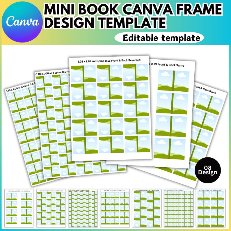 Mini Book Canva Frame Editable Template, Mini Book Design, Fill Your ...