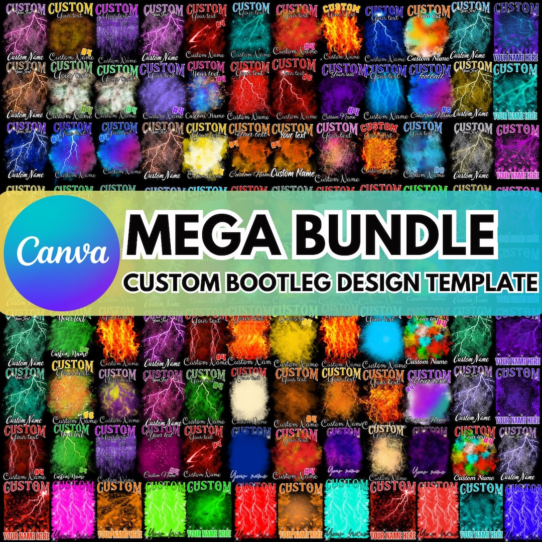 Custom Bootleg Rap Tee Canva Editable Mega Bundle,custom Design ...