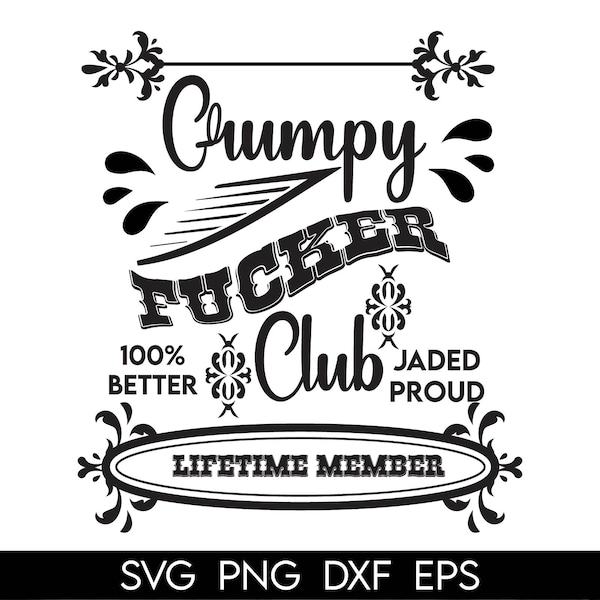 Grumpy old man club svg - Etsy France
