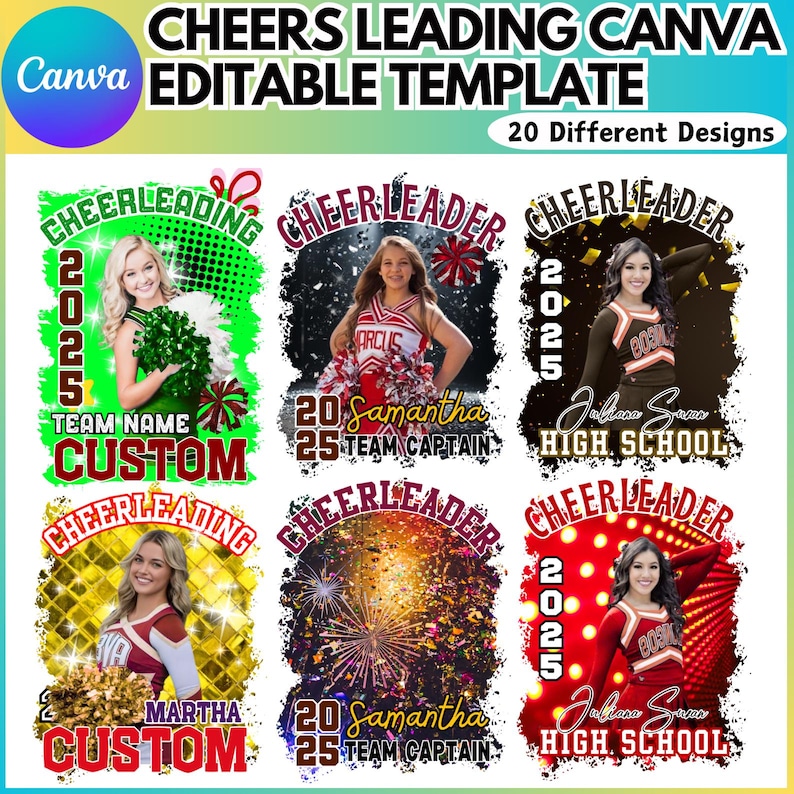 Cheerleading Canva Editable Template, Senior Sport Design, Senior Night ...