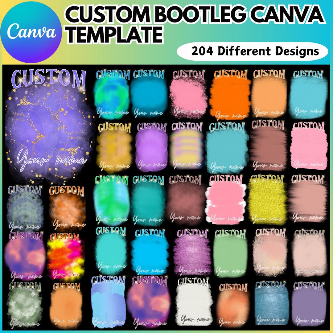 Custom Bootleg Canva Editable Template, Custom Text Here, Bootleg Canva ...