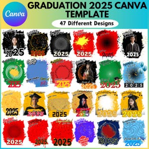 Graduation Canva Editable Template, Graduation Senior 2025 ...