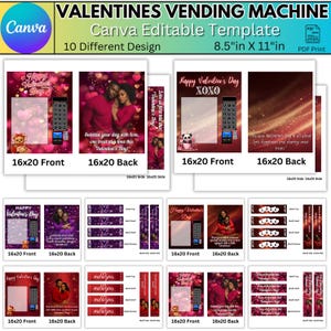 Valentine Heart Vending Machine Template - Etsy