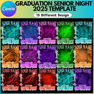 Graduation Senior Night 2025 Template, Canva Editable Template ...