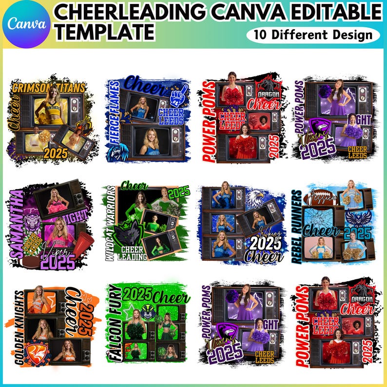 Cheerleading Canva Editable Template, Senior Sport Design, Senior Night ...