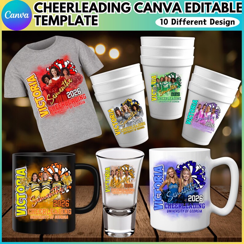 Cheerleading Canva Editable Template, Senior Sport Design, Senior Night ...