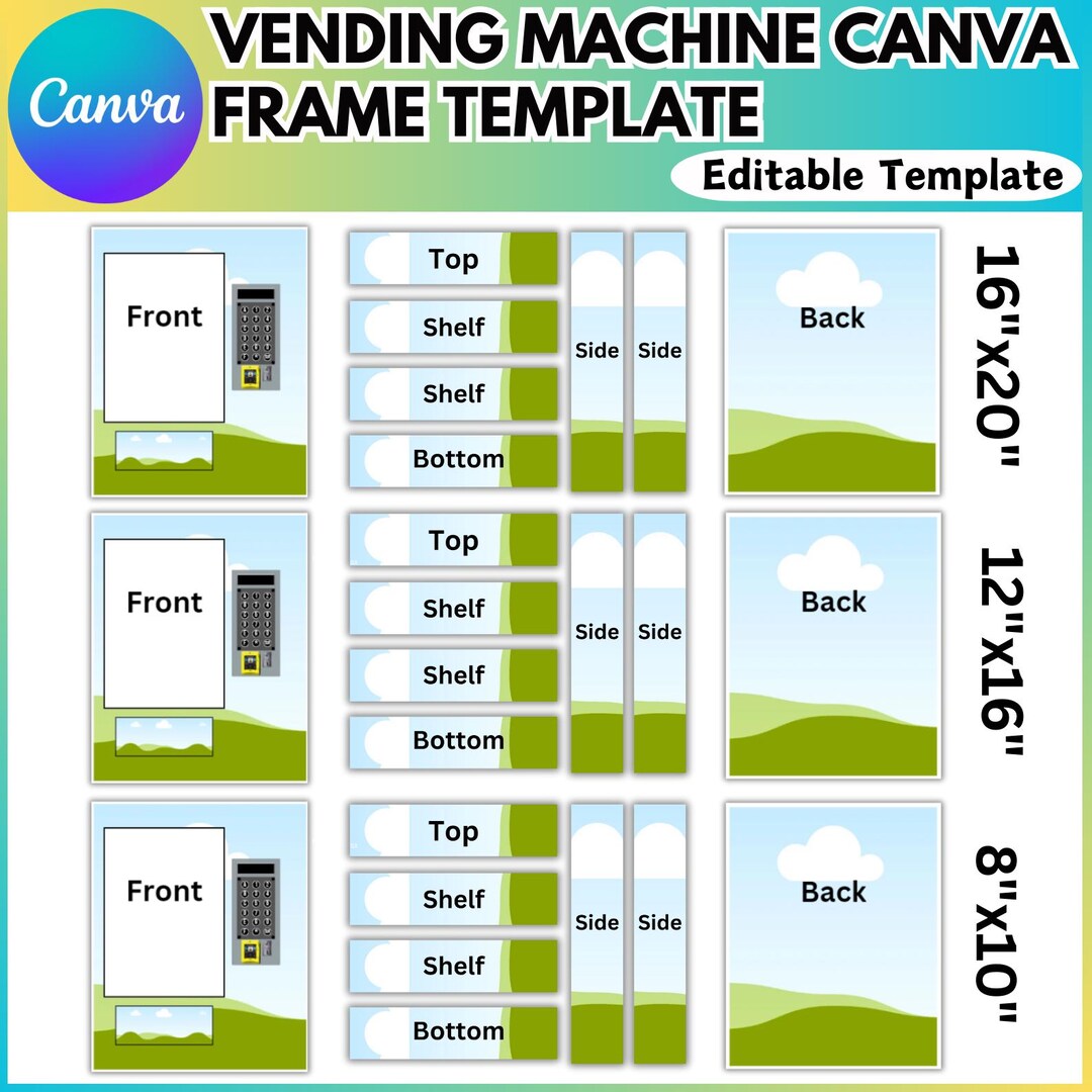 Vending Machine Canva Editable Template, Vending Business Canva ...