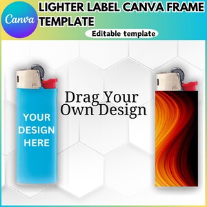 Lighter Label Canva Editable Template, Business Card Svg Png, Blank ...