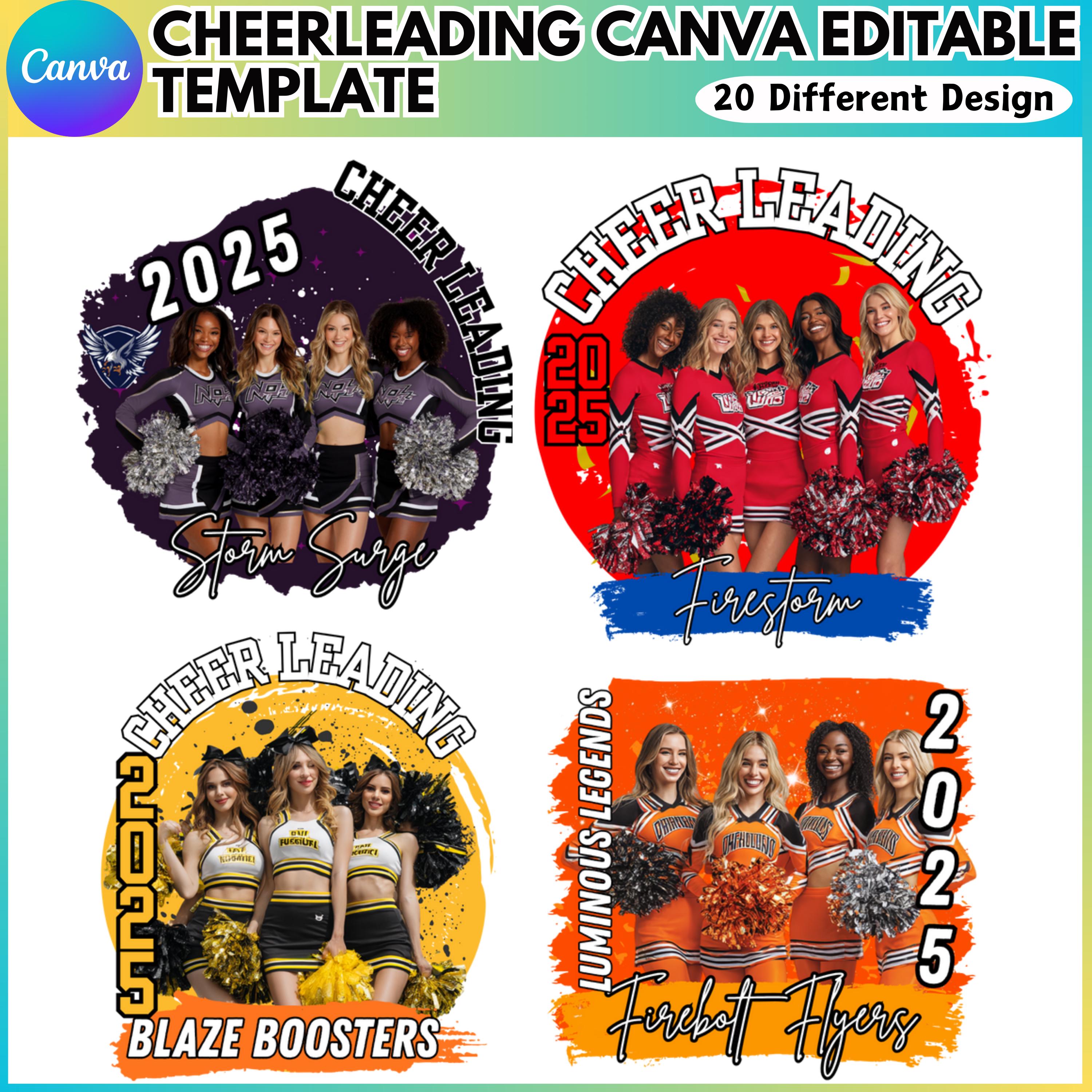 Cheerleading Canva Editable Template, Senior Sport Design, Senior Night ...