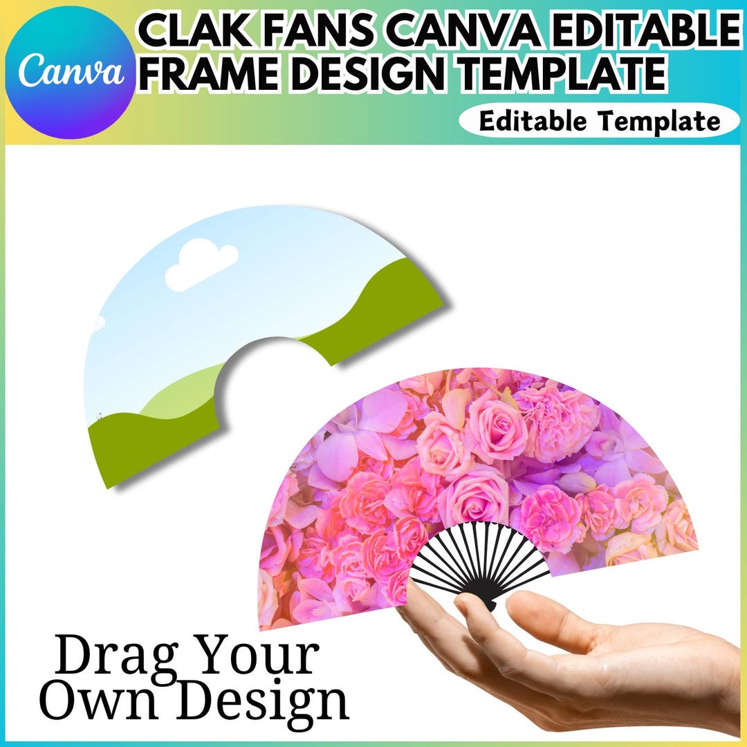 Clack Fan Canva Frame Editable Template, Clack Fan Canva Mockups, Clack ...