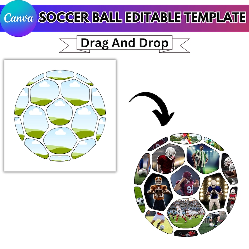Soccer Panel Template, Soccer Ball Panel Blank, Custom Soccer Ball Wrap ...