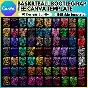 Custom Basketball Bootleg Canva Editable Template, Bootleg Rap Tee ...