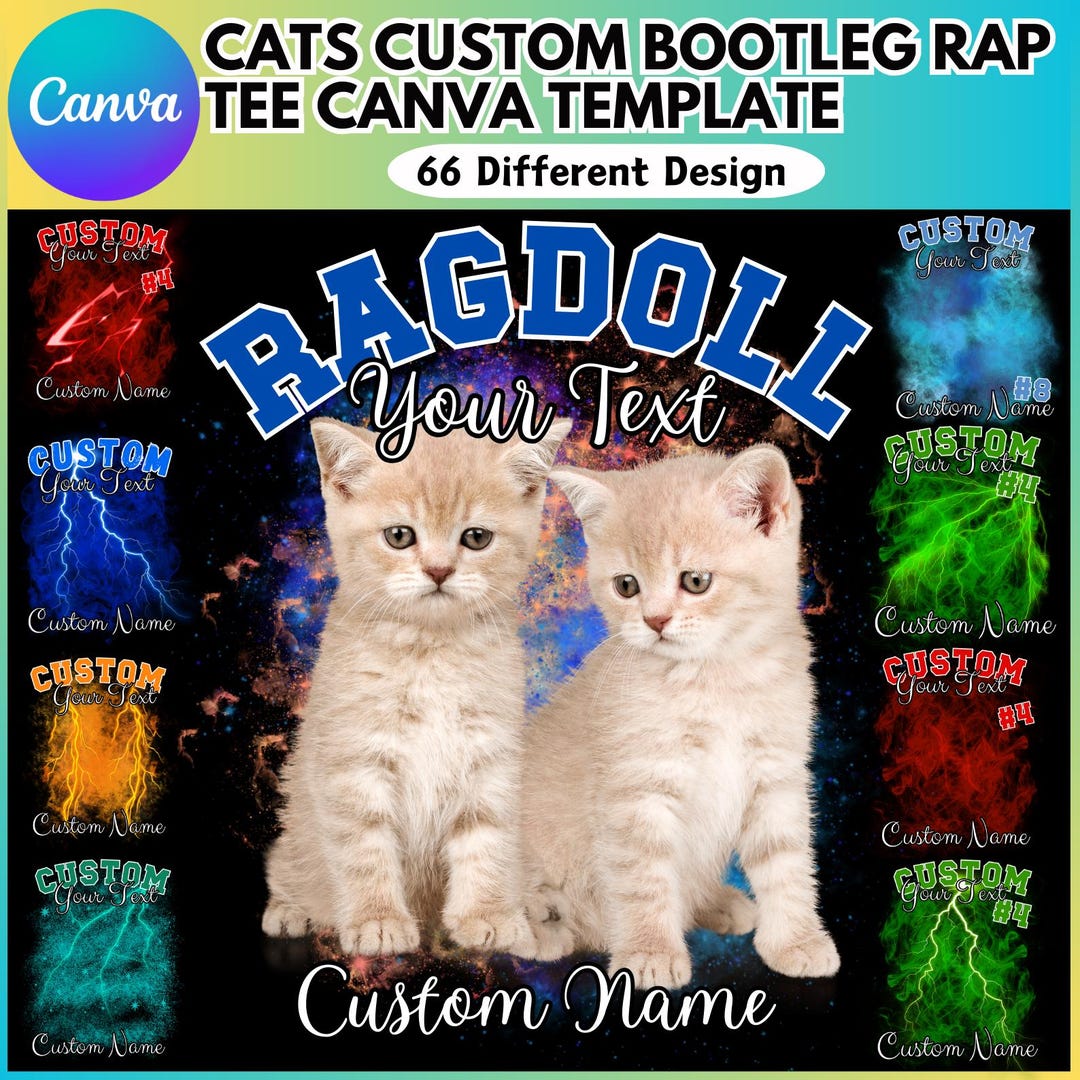 Cats Bootleg Tshirt Design Template Bootleg Rap Tee Shirt PNG, 90s ...