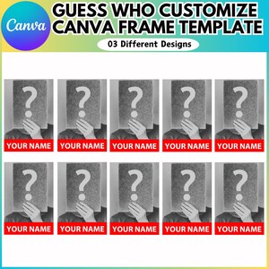 Custom Guess Who Canva Editable Template, Canva Guess Who Game, Guess ...