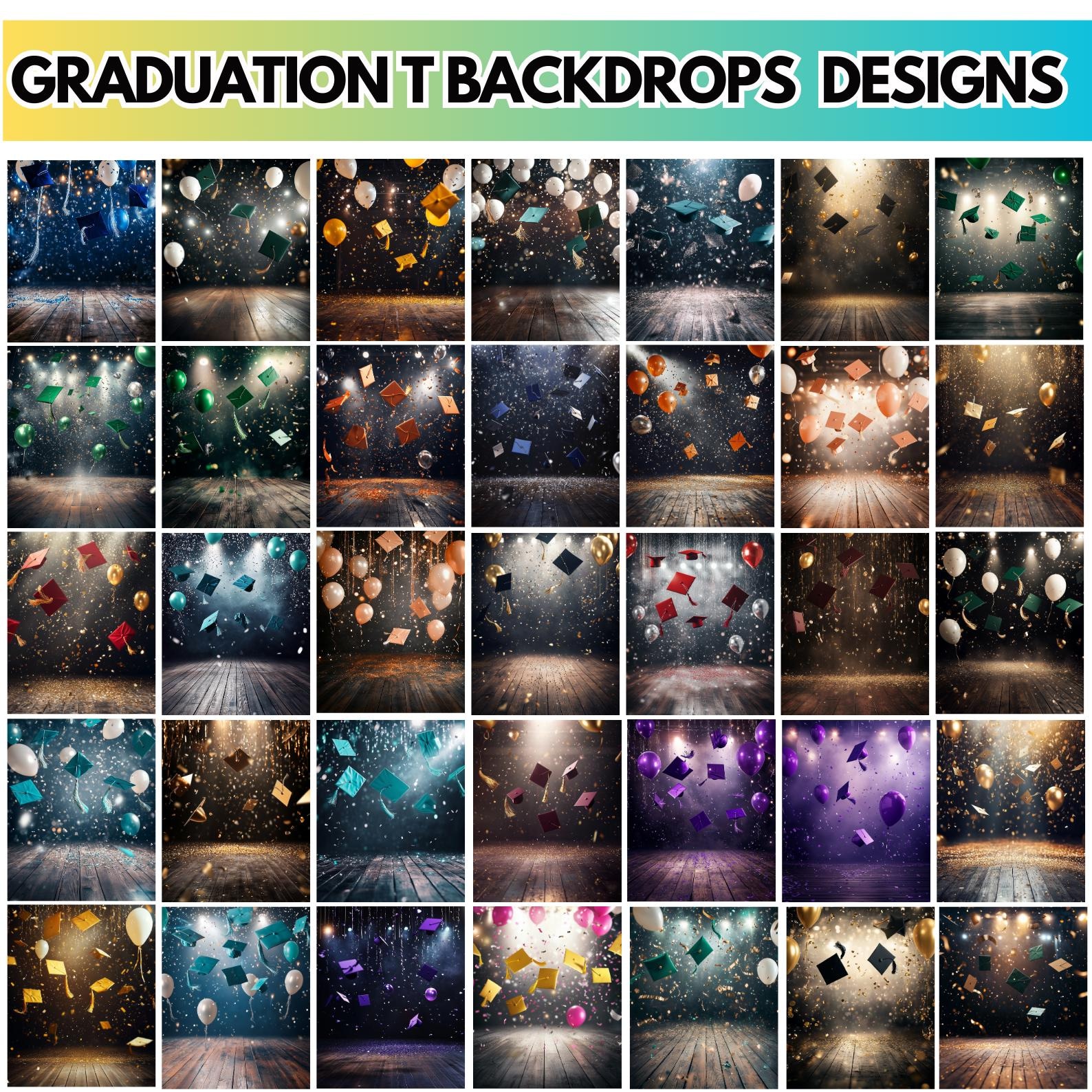 Graduation Digital Backdrops, 100 Graduation Photography Background ...
