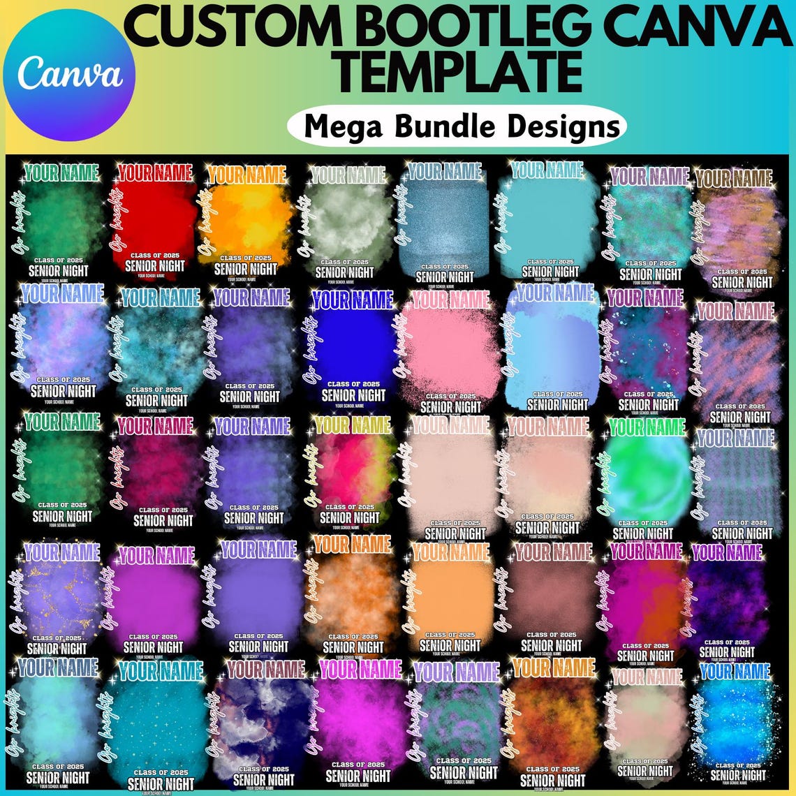 Custom Bootleg Rap Tee Mega Bundle, Custom T Shirt Canva Editable ...
