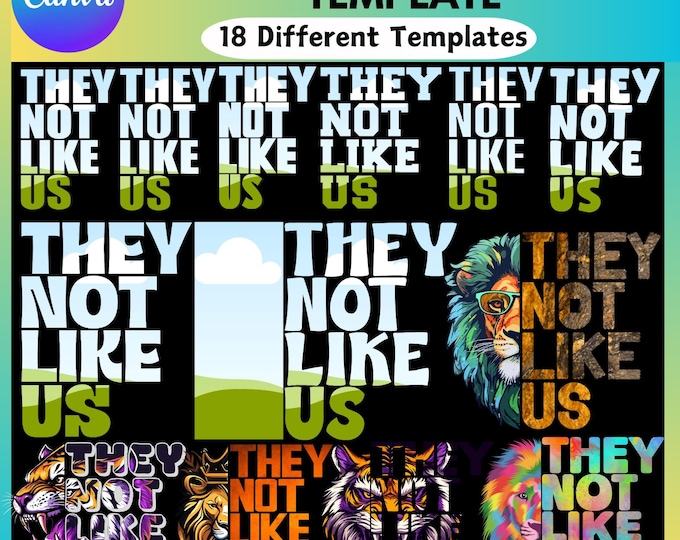 They Not Like Us Canva Editable Template, 18 Different Design Template ...
