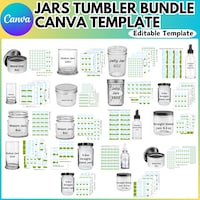 Minimalist Jar Label Template: Canva Product Label (digital Download ...