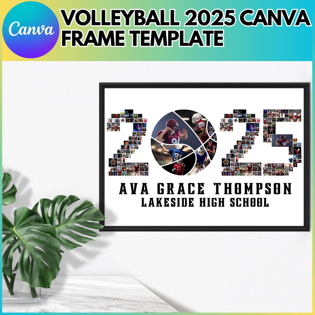 Volleyball 2025 Senior Night Canva Editable Photo Collage, Basketball ...