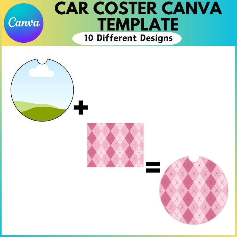 Car Coaster Template Bundle, Car Coaster Template, Car Canva Template ...