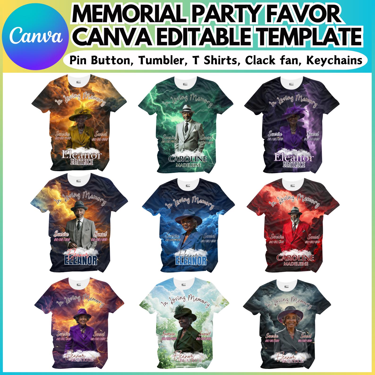 Red Memorial Party Favor Canva Mega Bundle, Memorial Pin Button ...