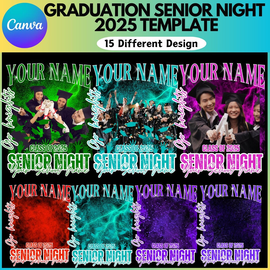 Graduation Senior Night 2025 Template, Canva Editable Template ...