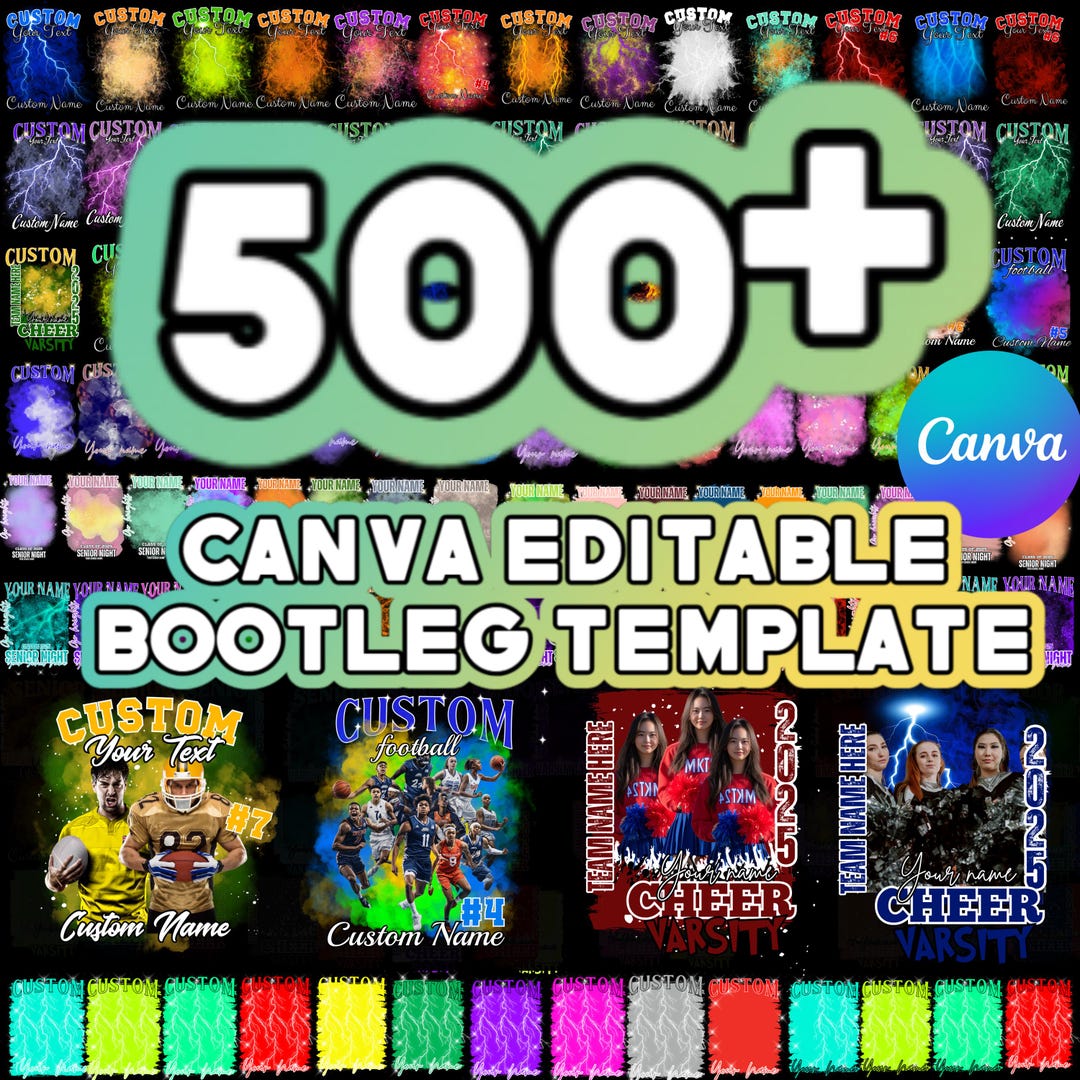 500+ Custom Bootleg Rap Tee Canva Editable Mega Bundle,custom Design ...